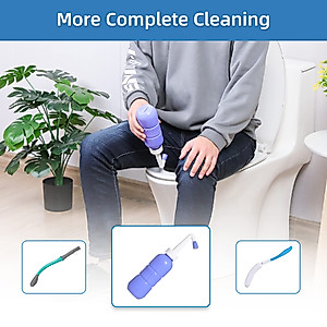 Toilet Aids Set for Wiping - Long Handle Butt Wiper for People Overweight, Elderly and Disabled, Bottom Buddy Wiping Aid for Bathroom ( 4PCS Personal Hygiene Kit )