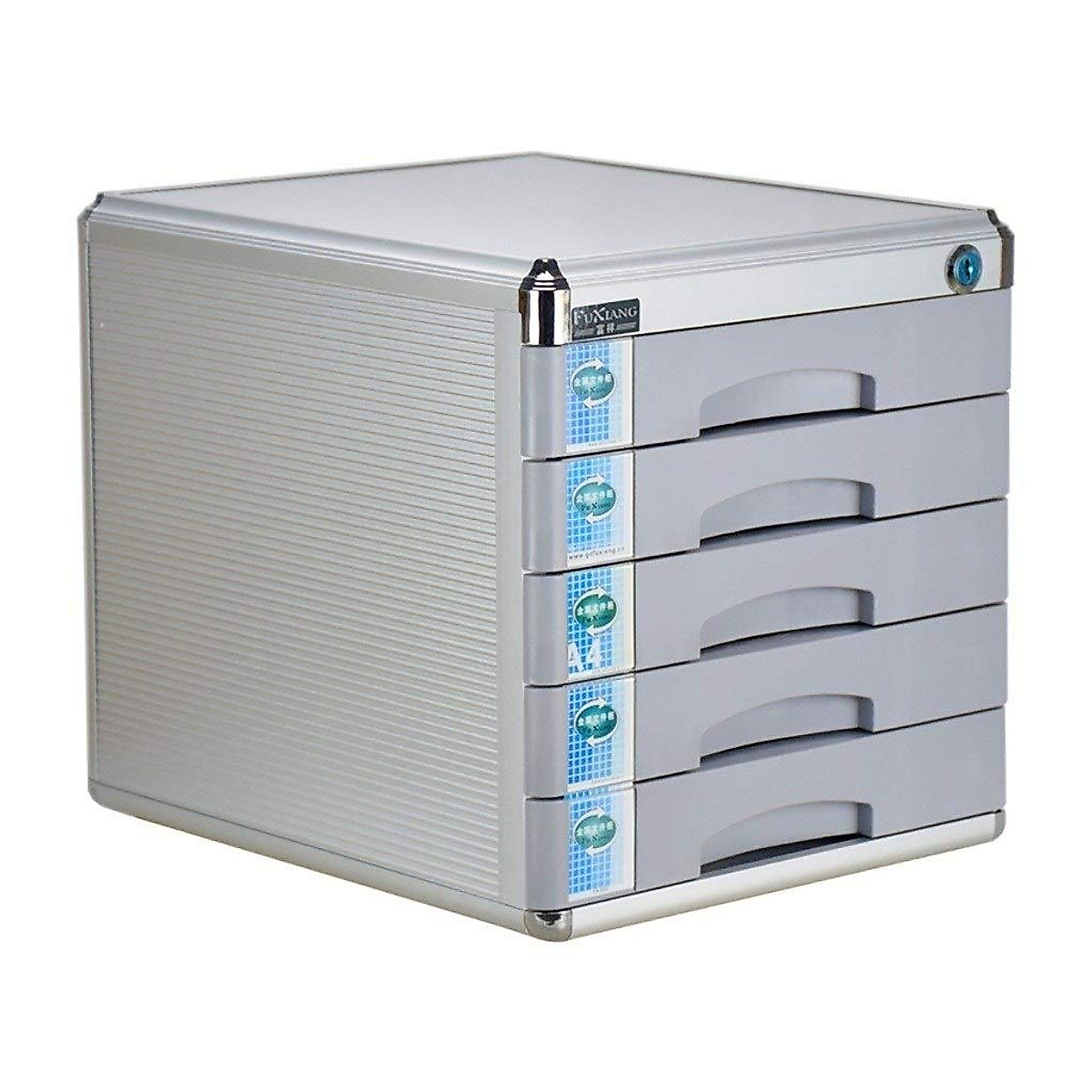 Flat File Cabinet, 5-Layers Office Storage Cabinet, Desktop Storage with Lock, Suitable for A4 File Storage