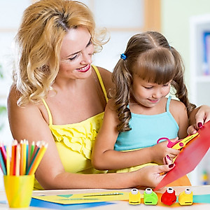 22 Pcs Craft Hole Punch and Creative Scissors Set, Including 12 Craft Pattern Scissors Decorative Edge Scrapbooking Edging Scissors, 10 Paper Punch for School Kids Adults Crafting