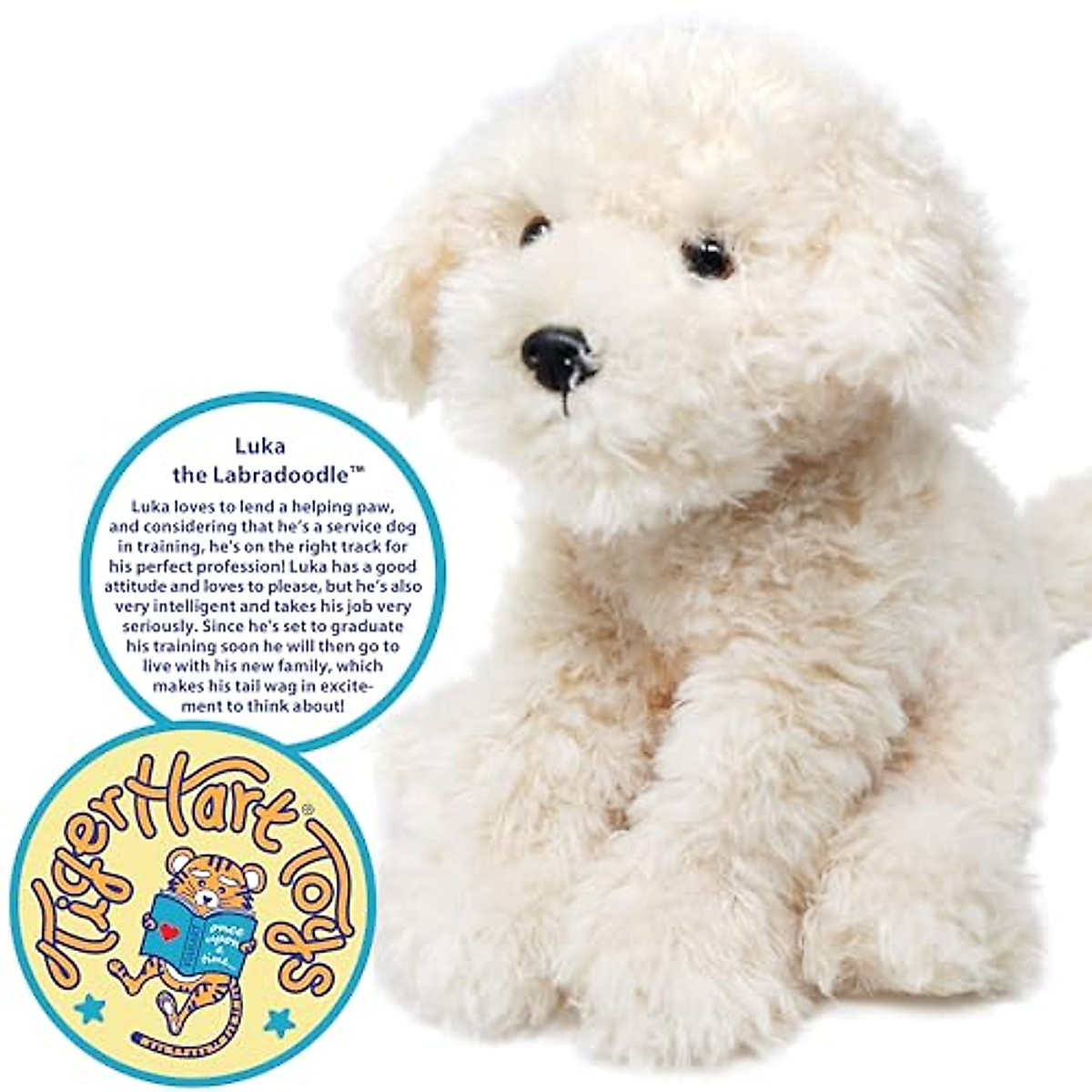 TigerHart Luka The Labradoodle - 12 Inch Stuffed Animal Plush Poodle Dog