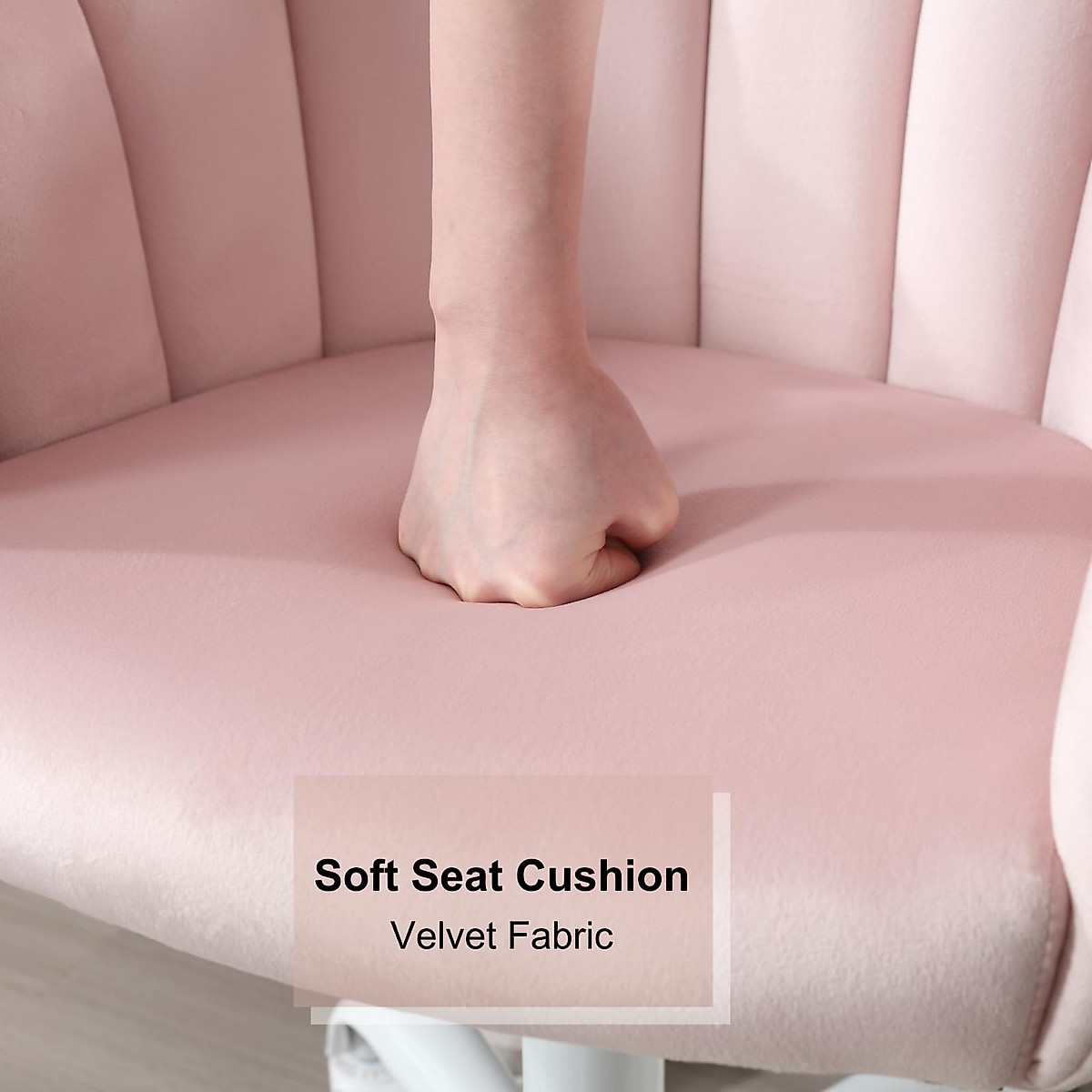 HEAH-YO Swivel Kids Chair Set of 1, Adjustable Kids Desk Chair with Armrest and Back, Cute Kids Task Chair with Wheels for Boys and Girls, Pink