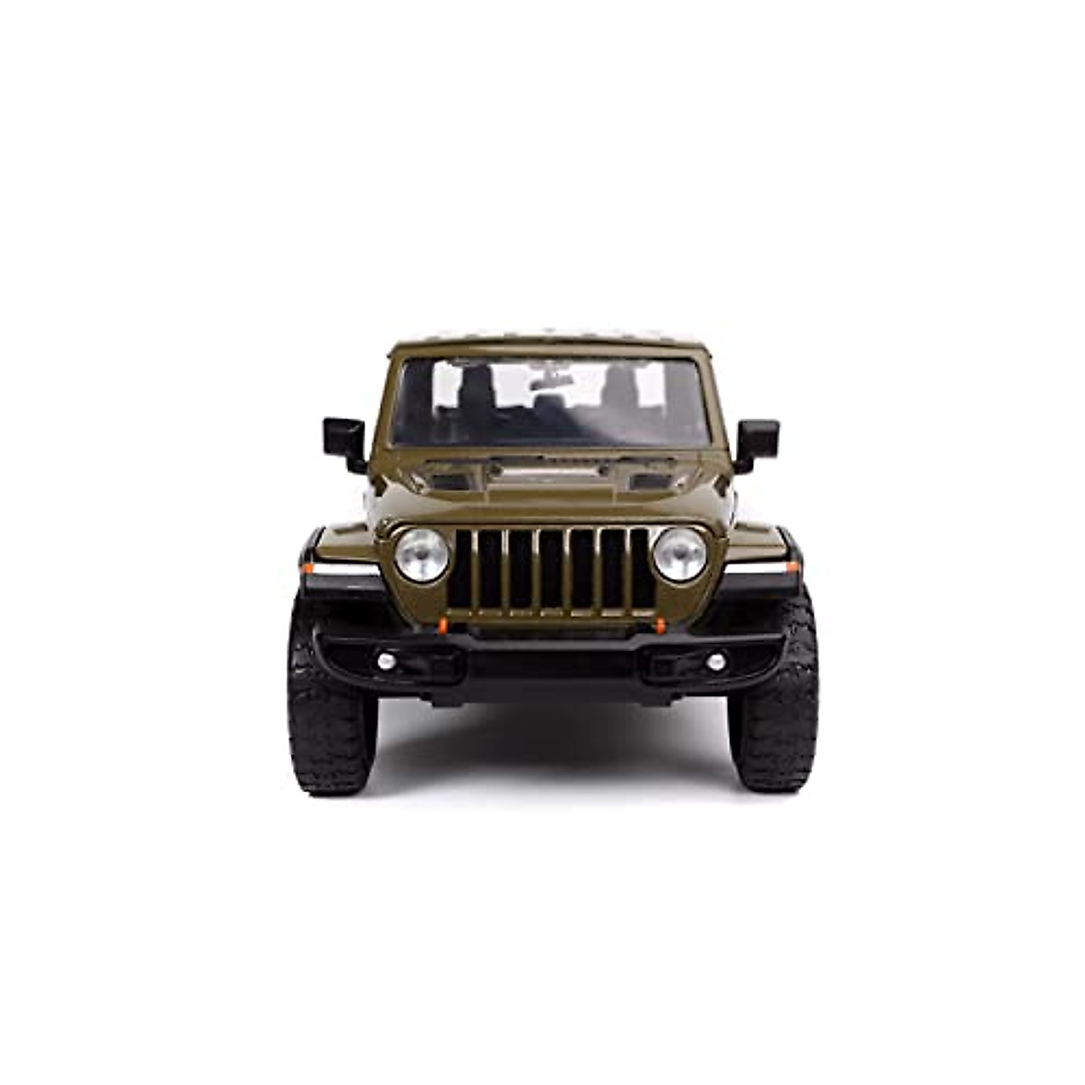 Just Trucks 1:24 2020 Jeep Gladiator Die-cast Car Brown with Tire Rack, Toys for Kids and Adults