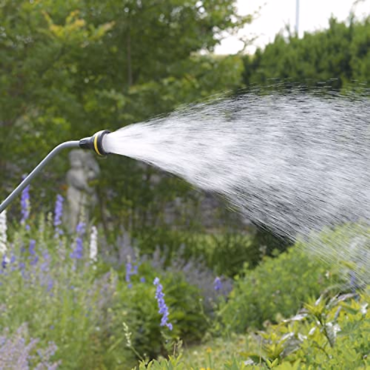 Melnor 65146AMZ RelaxGrip Shower Head Watering QuickConnects 33" Wand, Black/Yellow