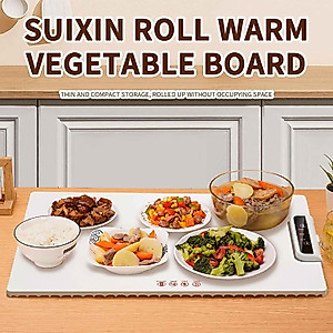 New Food Warmer, Silicone Warming Mat for Food, New Halloween Christmas Food Tray Warming Mat for Food, Electric Food Warmer, Portable Food Warmer Tailgate, Tailgating Food Warmer (3Pcs)