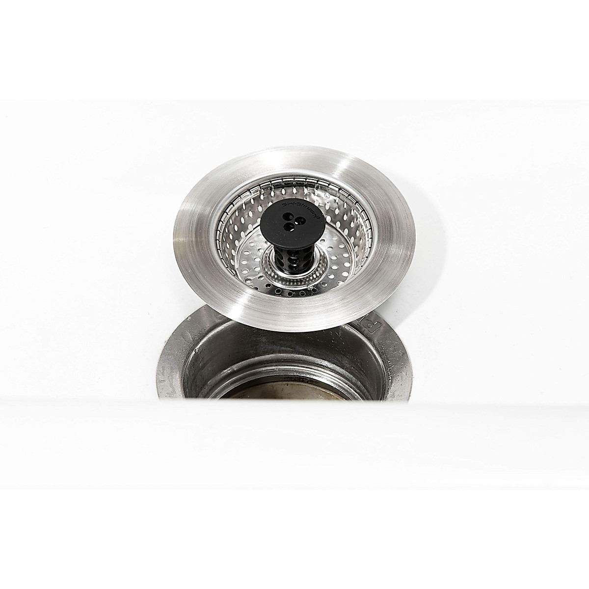 SinkShroom Revolutionary Clog-Free Sink Strainer Basket with Stopper, Stainless Steel