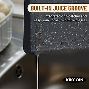 Plastic Cutting Coards for Kitchen, 3-Piece Large Cutting Board Set Dishwasher Safe Chopping Boards with Non-slip Feet and Juice Grooves, Kikcoin