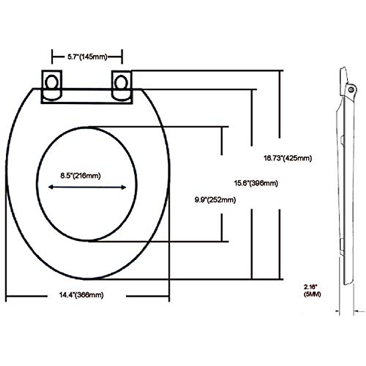 J&V Textiles Soft Round Toilet Seat With Easy Clean & Change Hinge, Padded (Hunter Green)*