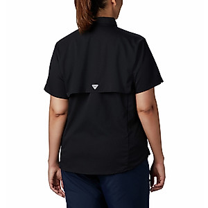 Columbia Women's PFG Tamiami II UPF 40 Short Sleeve Fishing Shirt, Black, Medium