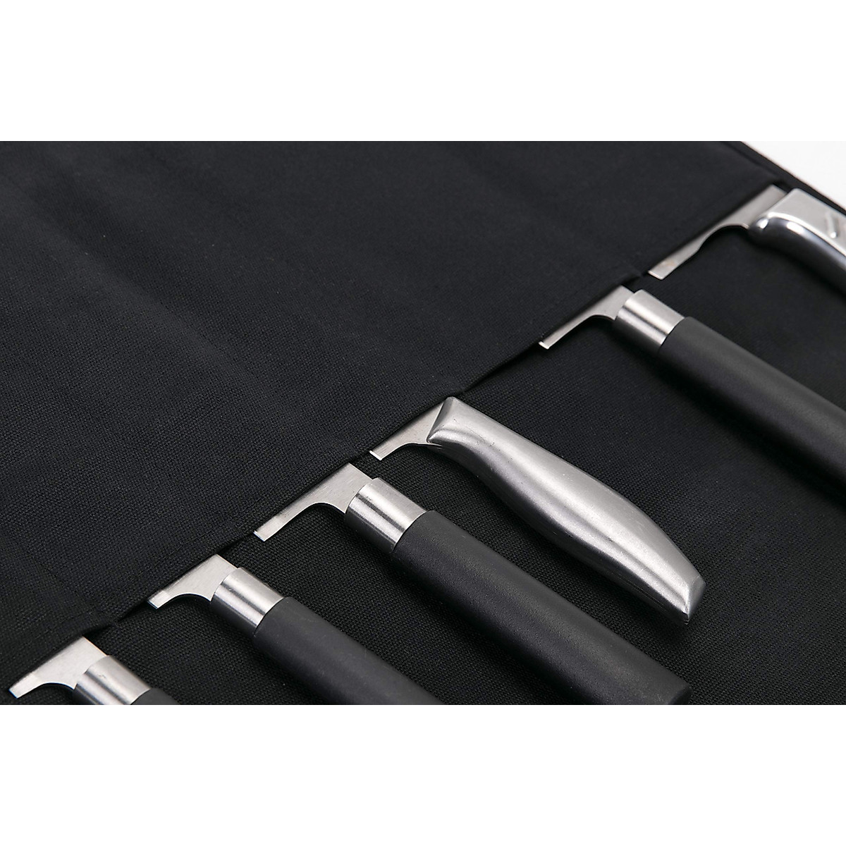 Knife Roll, Chef’s Knife Roll Case, Waxed Canvas Cutlery Knives Holders Protectors, Home Kitchen Cooking Tools and Utensils Wrap Bag Wallet,Multi-Purpose Brush Roll Bag, Travel Tool Roll Pouch