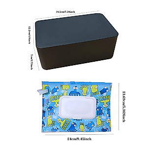 Moscare Baby Wipes Dispenser Pouch and Reusable Baby Wipe Holder Box for Baby Home Kitchen Office Travel