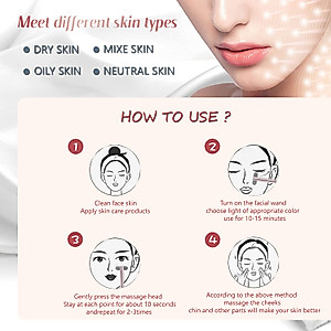 Red-Light-Therapy-for-Face, 7 in 1 LED Light Therapy Eye Equipment for Skin Care at Home Red Light Therapy Face Massager Skin Rejuvenation Light