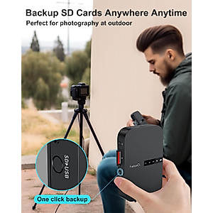 Wireless SD Card Reader for iPhone iPad: NewQ Filehub External Memory Card Reader Adapter Transfer Files from Camera SD & Micro SD to SSD & USB Drive Compatible with Phone | Computer | MacBook