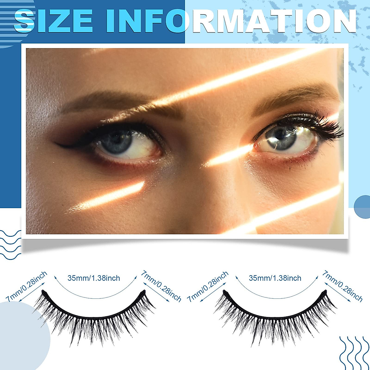 32 Pairs Self Adhesive Eyelashes with Tweezers, Reusable Adhesive False Eyelashes No Glue Natural Look Fake Eyelashes Waterproof Pre Glued Eyelashes Bulk for Women Girls Gift