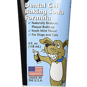 RYAN'S PET SUPPLIES Paw Brothers Mint Flavor Dental Gel, Baking Soda Formula, Fresh Breath Dental Care Gel, for Dogs and Cats, Made in The USA, 4 Ounces