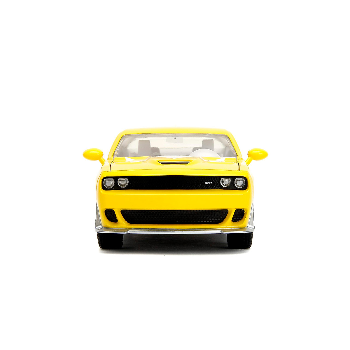 Power Rangers 1:24 2015 Dodge Challenger SRT Hellcat Die-Cast Car & 2.75" Yellow Ranger Figure, Toys for Kids and Adults
