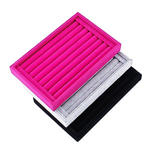 Lders For Jewelry,Jewellery Black Felt Foam,Ring Holders Strips,Black Velvet Jewelry Tray,Boite A Bague Ring Jewellery Display Storage Box Tray Case Organiser For Tie Clip Earrings