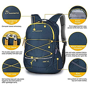 MOUNTAINTOP Kids Backpack for Boys Girls Preschool Water Resistant Lightweight Children Daypack 10L, Purplish Blue