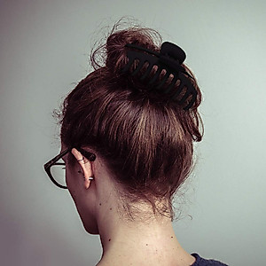 SHALAC Large Hair Claw Clips for Thick Hair 4 PCS, Strong Hold Perfect for Women, Barrettes for Long Hair, Fashion Accessories for Girls, Hair Clamps Clip 4.4 Inch Big Hair Claw for Heavy Hair