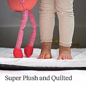 Guava Lotus Travel Crib Sheet | Plush Quilted Fitted Sheet with Manufacturer-Approved Fit | Soft and Breathable Crib Sheet for Your Baby's Comfort | Unisex Sheet for Infants and Toddlers