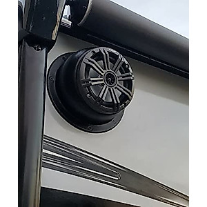 Single Universal Angled Speaker Enclosures Boxes Pods for Install of 6.5 Inch Speakers or Smaller 6 1/2" Speaker Enclosure