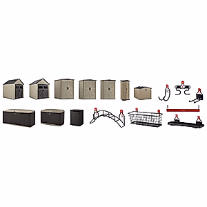 Rubbermaid Shed Accessories Multi-Purpose Hook, Individual, Black, Garage Organization for Bikes/Power Tools/Shovels/Rakes