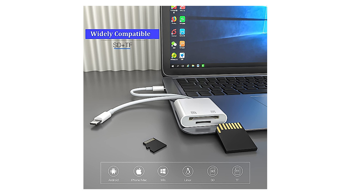 iPhone & Android MFi Certified Card Reader with Dual Slot | Fast Transfer