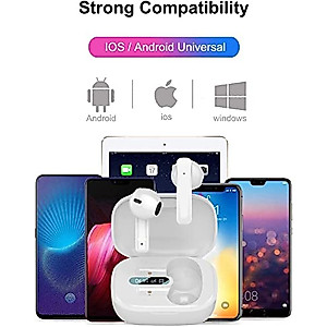 Wireless Earbuds Air Buds Pods Bluetooth 5.3 Headphones Noise Cancelling Air Bud Pro Stereo Ear pods in-Ear Ear Bud Built-in Mic IPX7 Waterproof Earphones Sports Earpods for iPhone/Samsung/Android