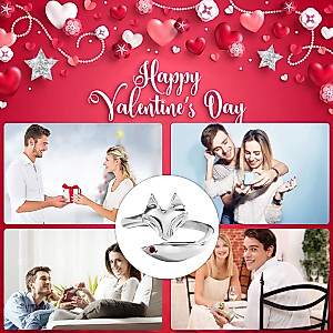 JEWME 925 Sterling Silver Women Fox Tail Rings Fine Jewelry Open Zirconia 7-8.5