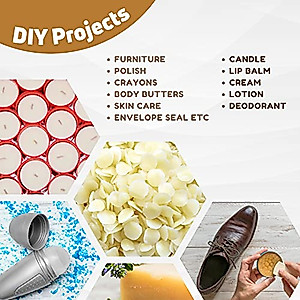 PURIME Organic Beeswax Pellets 1LB, USDA Certified Pure White for Candle and Lotion Making, Food Grade Beeswax for Candle Making, Beeswax Pastilles organic, Bees Wax melts for Lotion