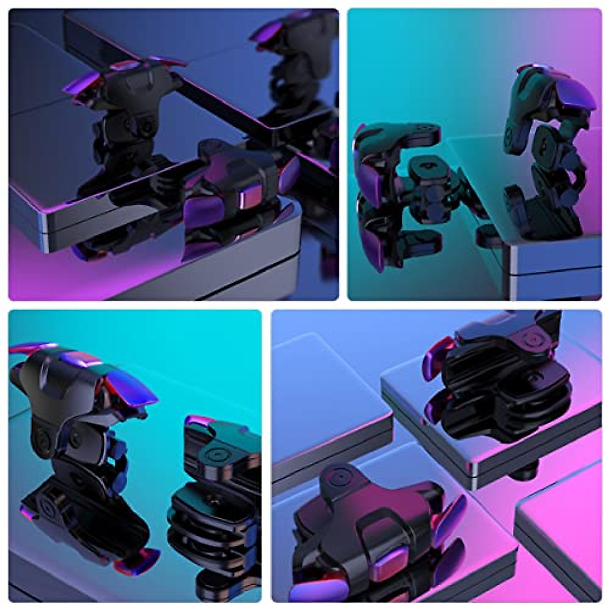 Mikikit Phone Handle 3 Pairs Mobile Mobile Game Controller Mobile Phone Gaming Triggers Gamepad Mobile Game Trigger Controller Joystick Grips