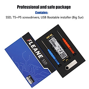 FLEANE FM13A 512GB PCIe NVMe SSD with DIY Tools for MacBook Air A1465 A1466 (Mid 2013-Mid 2017), MacBook Pro Retina A1398 A1502 (Late 2013-Mid 2015), iMac A1418 A1419 (Late 2013-Mid 2017)