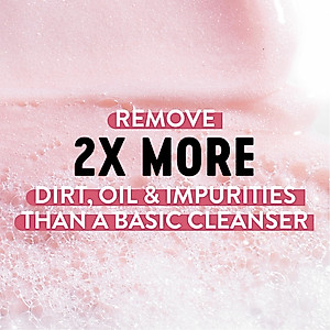 Bioré Rose Quartz + Charcoal Daily Purifying Cleanser, Oil Free Facial Cleanser Energizes Skin, Dermatologist Tested and Cruelty Free, 6.77 oz