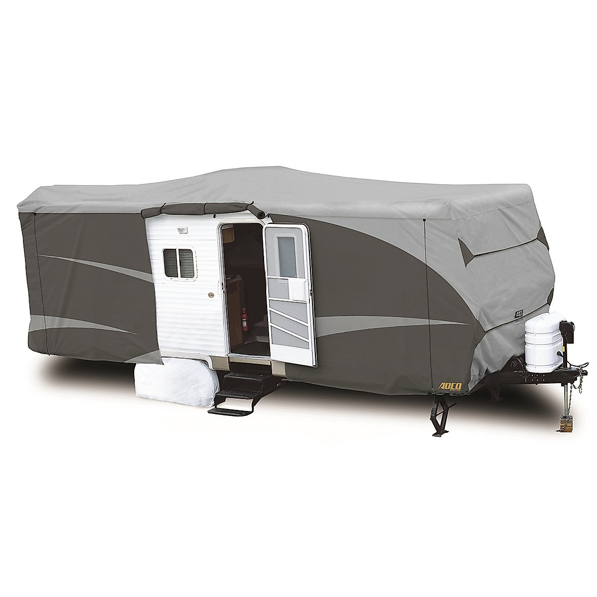 ADCO 52245 Designer Series SFS Aqua Shed Travel Trailer RV Cover - 28'7 Inch - 31'6 Inch, Gray
