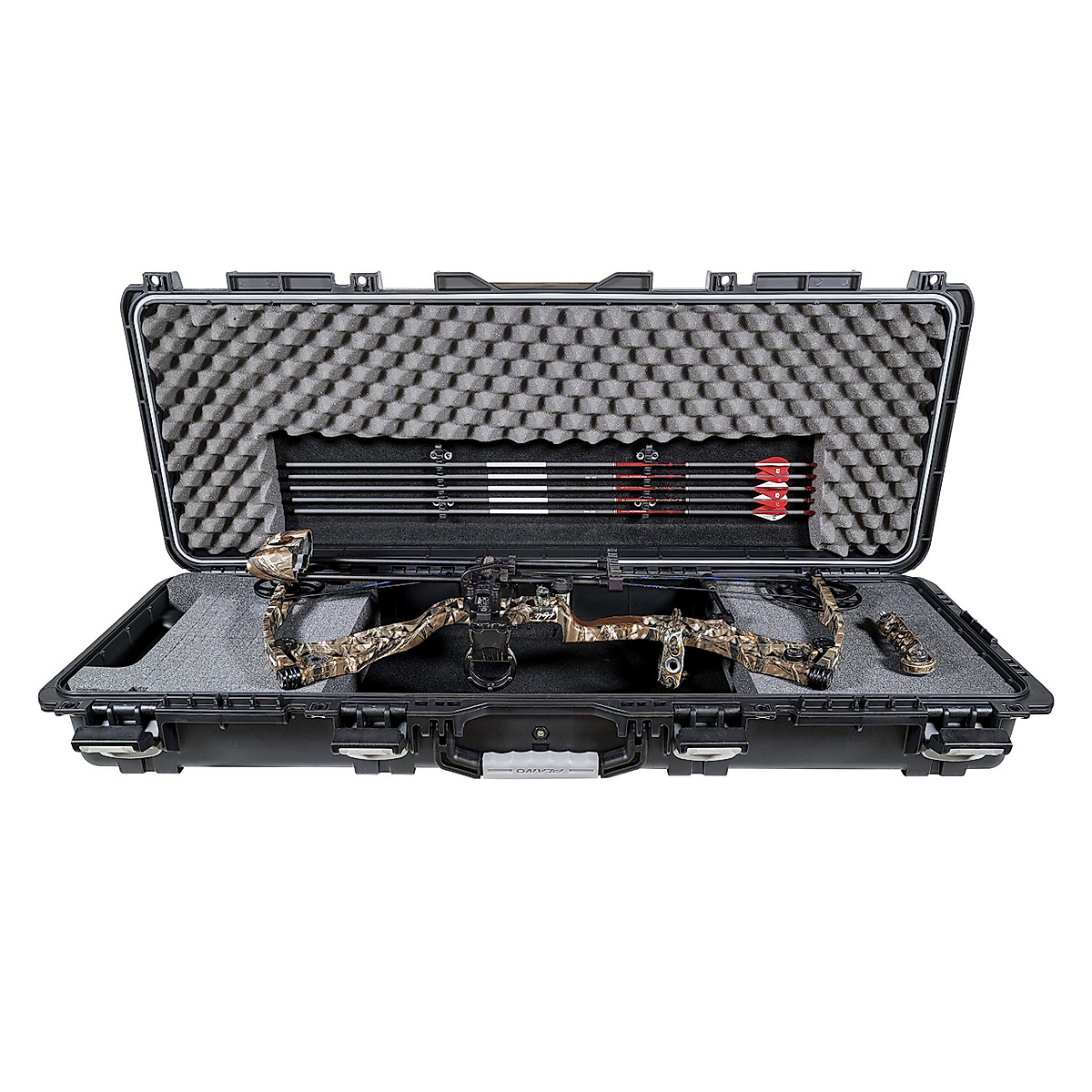 Plano Field Locker Element 44" Bow Case, Black with Gray Accents, Wheeled Archery Case Storage, Airline Approved, Waterproof Dri-Loc Seal