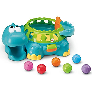 Fisher-Price Baby Crawling Toy, Poppity Pop Musical Dino Ball-Popper with Sounds for Infants Ages 6+ Months, Blue