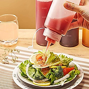 Axe Sickle 20 oz Plastic Squeeze Squirt Condiment Bottle for Ketchup Salad Dressing Mustard Olive Oil, 600 mL Set of 3