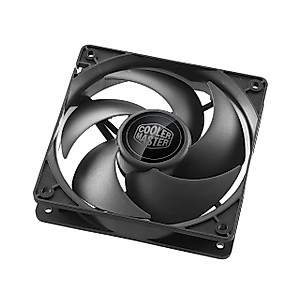 Cooler Master Silencio FP 120 PWM Case & Cooling Fan (4-Pin) - 120 mm Ultra-Quiet Fan (6.5-14 dBA), Sealed Loop Dynamic Bearing (LDB), Exclusive Silent Driver IC, Jam Sensor, MTTF 160K hrs - Black