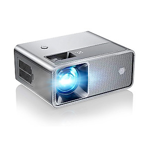 4K Support Android TV 10.0 Projector 5G WiFi Bluetooth Native 1080P, CIBEST Full-Sealed Optical Engine Home Movie FHD Projector with Netflix/Prime Video Built-in, 8000+ Apps, Autofocus, Stereo Sound