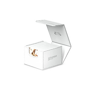 Ultimate Guard Sidewinder 133+, Deck Box for 133 Double-Sleeved TCG Cards, White, Magnetic Closure & Microfiber Inner Lining for Secure Storage
