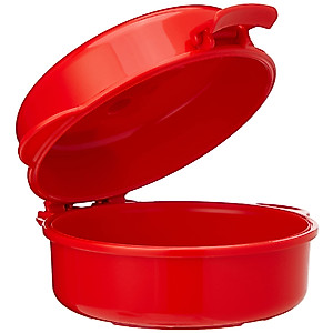 Sistema Microwave Egg Cooker and Poacher with Steam Release Vent, Dishwasher Safe, 9.16-Ounce, Red