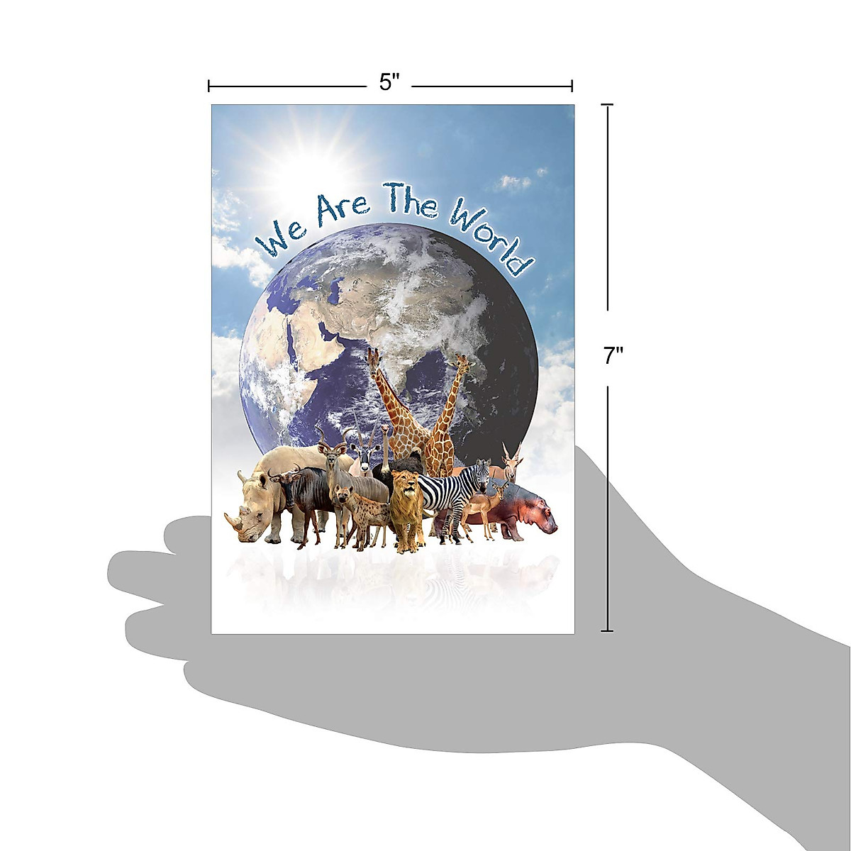 The Best Card Company Birthday Greeting Card with 5 x 7 Inch Envelope (1 Card) Bday Uno Mundo C6840ABDG