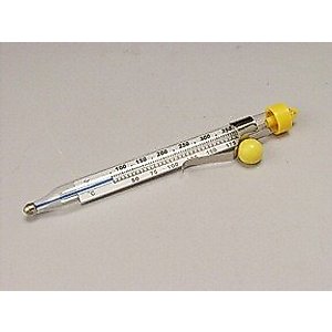 Taylor 3510 TruTemp Series Candy/Deep Fry Analog Glass Tube Thermometer with Immersion Shield