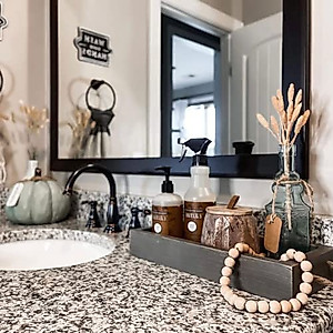 YELLOW LOTUS Toilet Tank Tray - Tray for Bathroom Countertop Organizer, Decorative Toilet Tank Topper Tray, Over The Tank Toilet Paper Holder, Grey Toiler Paper Basket for Back of Toilet, 14 inch