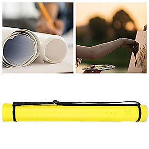 Blueprint Tube, Moisture-Proof Documents Storage Tube, with Strap for Posters Maps(yellow)
