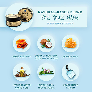 Smooth Viking Hydrating Fiber Cream for Men - Hair Cream for Men, Hair Gel for Men, Mens Hair Products, Mens Hair Paste, Styling Cream Men, Natural Hair Gel for Men - Made in USA, 2oz