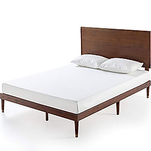 ZINUS Raymond Wood Platform Bed Frame with Adjustable Wood Headboard / Solid Wood Foundation / Wood Slat Support / No Box Spring Needed / Easy Assembly, Full