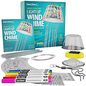 Make Your Own Solar-Powered Light-Up Wind Chime DIY Kit - STEM Toys Fun Science, Summer Easter Craft Gifts for Kids Year Old Boys & Girls Arts and Crafts - Kids Art Project, Kid Activities Kits