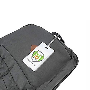 5 Pack - Slim and Sturdy Flexible Backpack & Airline Luggage ID Bag Tags - Business Card Holders - with Secure Plastic Worm Loop Straps by Specialist ID (White)