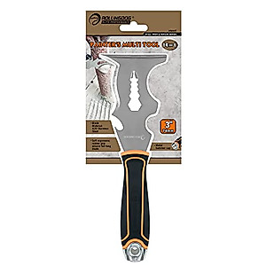 ROLLINGDOG 14 In 1 Painters Tool - Paint Scraper, Putty Knife Scraper Tool with Stainless Steel Blade, Soft Grip Handle and Metal Hammer End (3 Inches)
