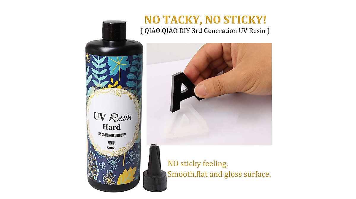 Big Bottled QIAO QIAO DIY 3rd Generation UV Resin Clear Hard, for ...